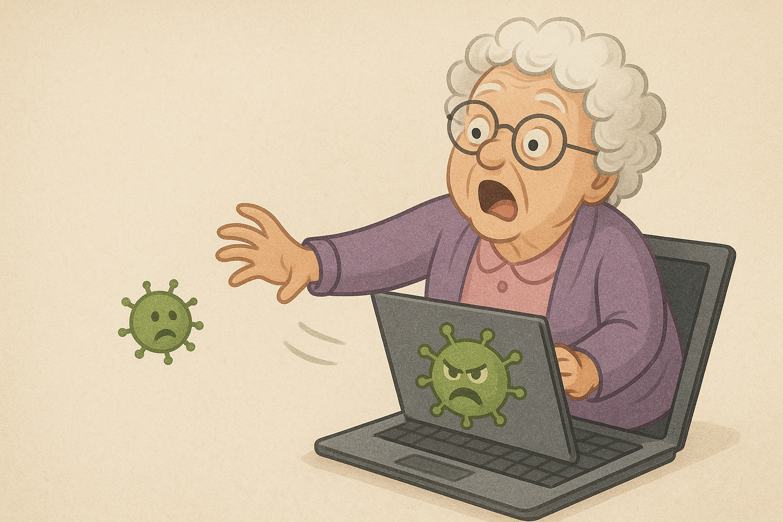 Grandma and the computer - Halina Jaroszewska